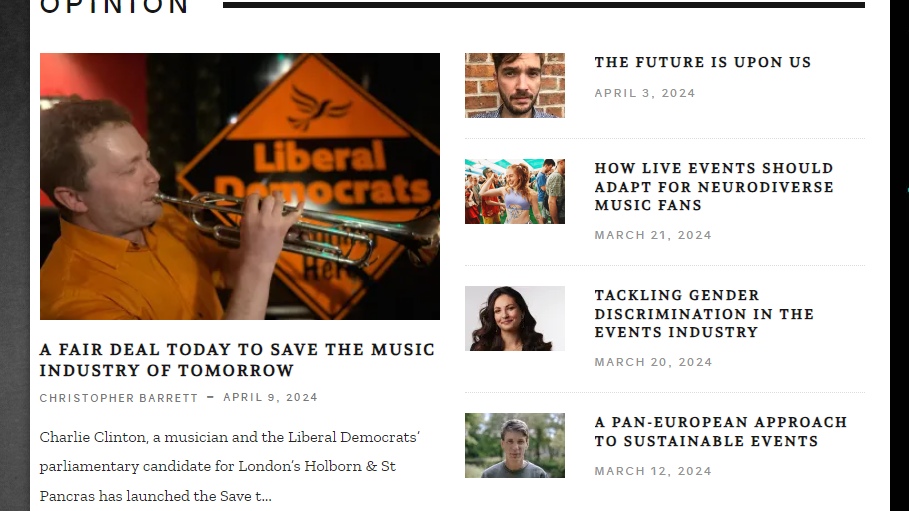 Trade Media Coverage: Opinion piece featured by Access All Areas ...